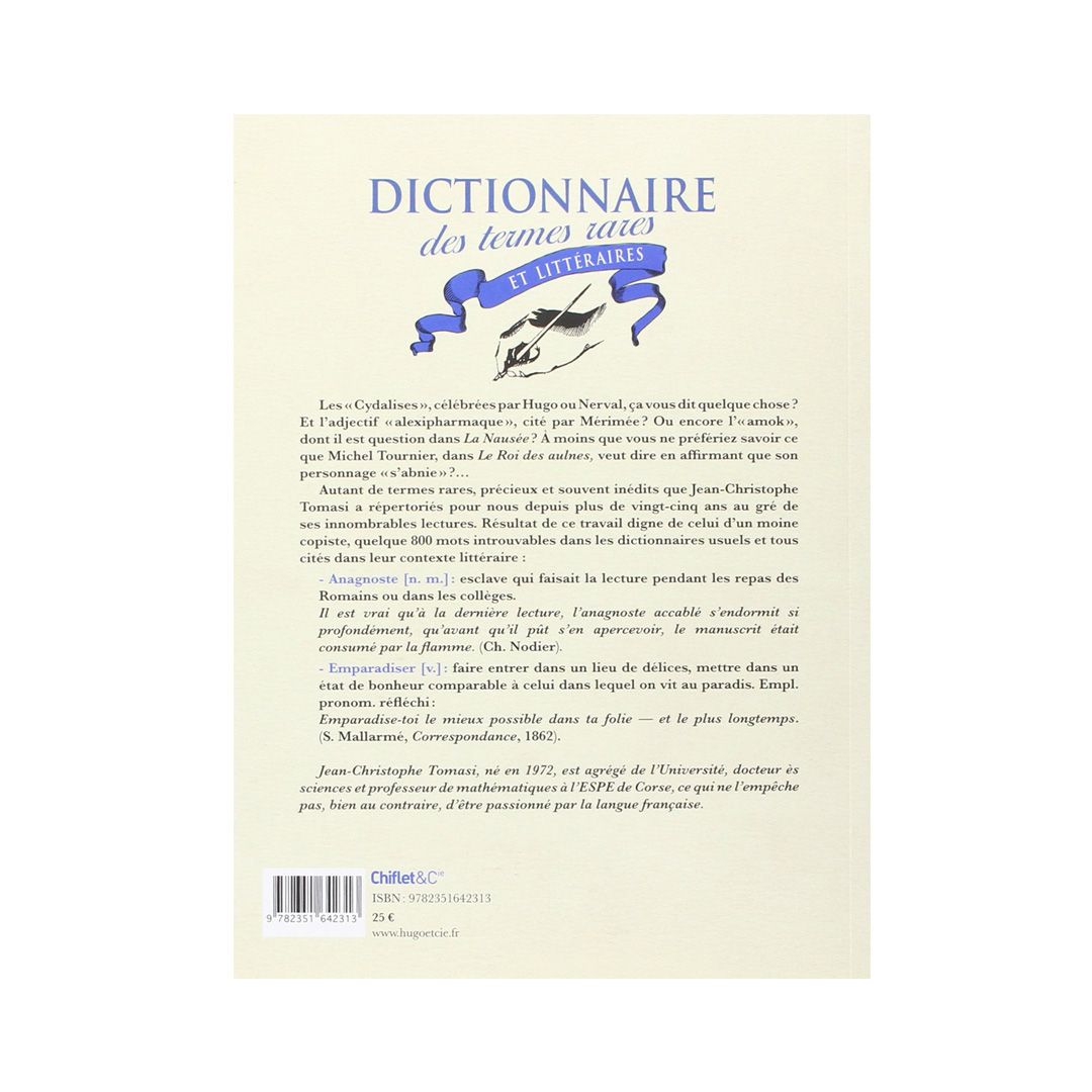 Dictionnaire termes rares et littéraires • Nature & Découvertes Suisse