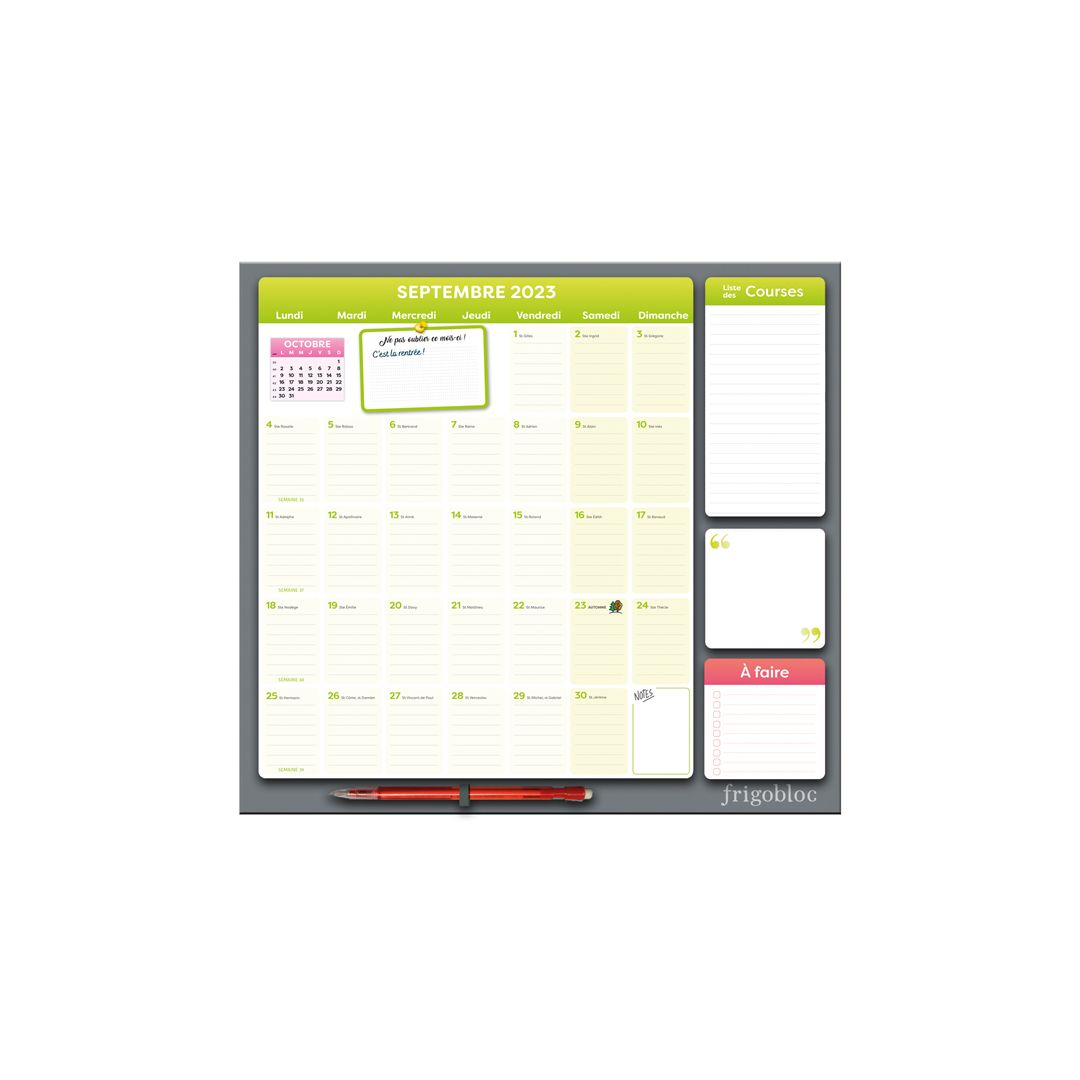 Calendrier Frigobloc mensuel 2024 • Nature & Découvertes Suisse
