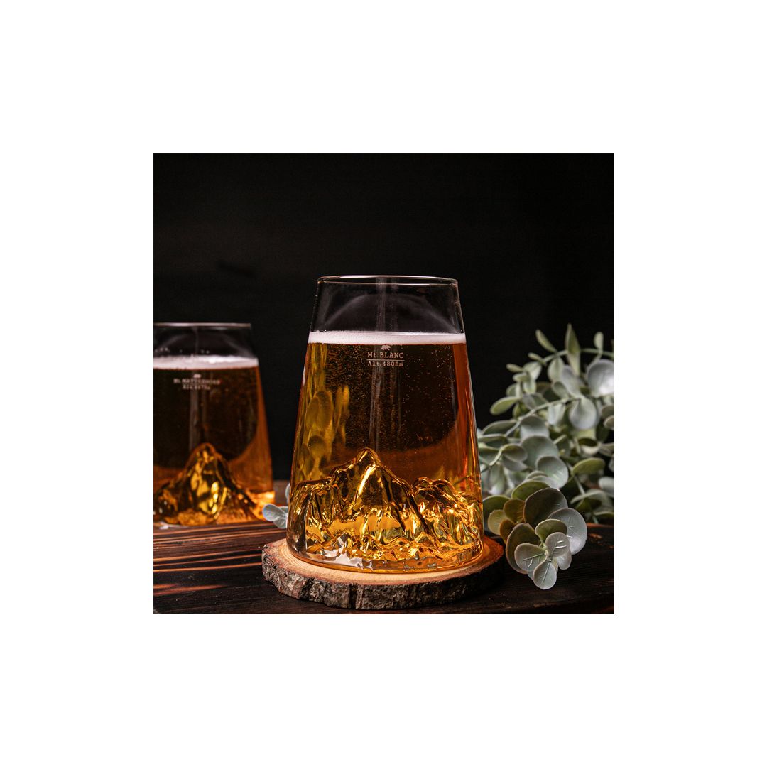 Verre design topographic Mont Blanc • Nature & Découvertes Suisse